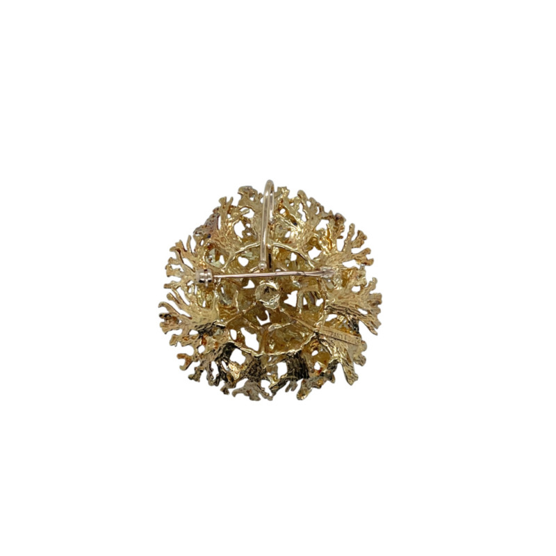 Tiffany & Co. 18K Yellow Gold Sapphire and Diamond Coral Reef Brooch ...